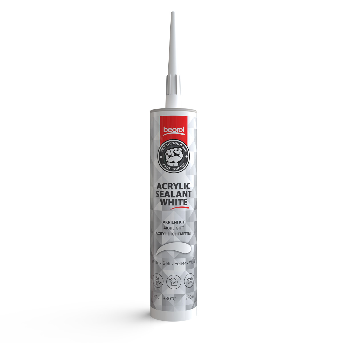 Acrylic sealant 280 ml, white AK | Beorol d.o.o