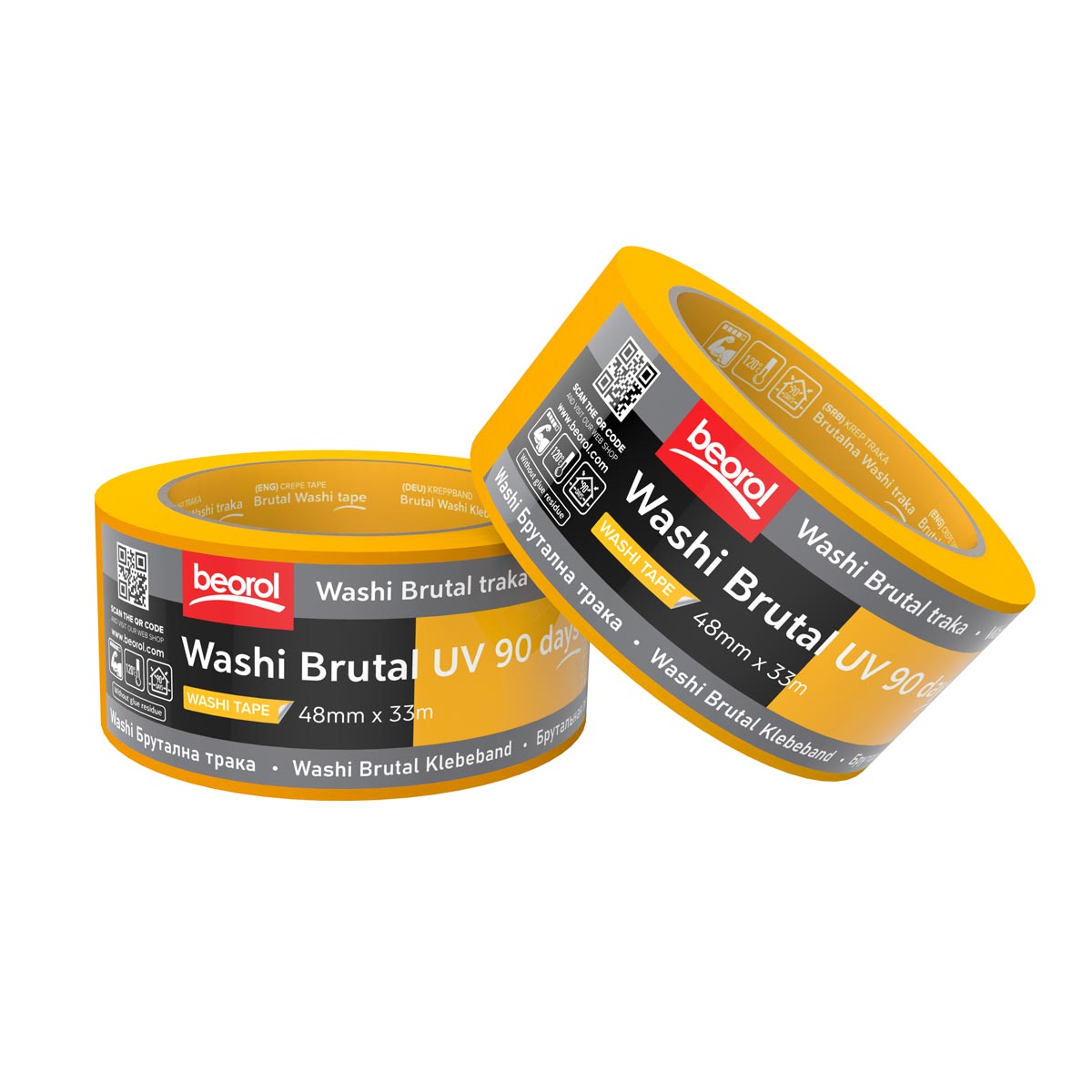 Brutal tape 90 days UV ( Washi Paper) 48mm x 33m BW4833 | Beorol d.o.o