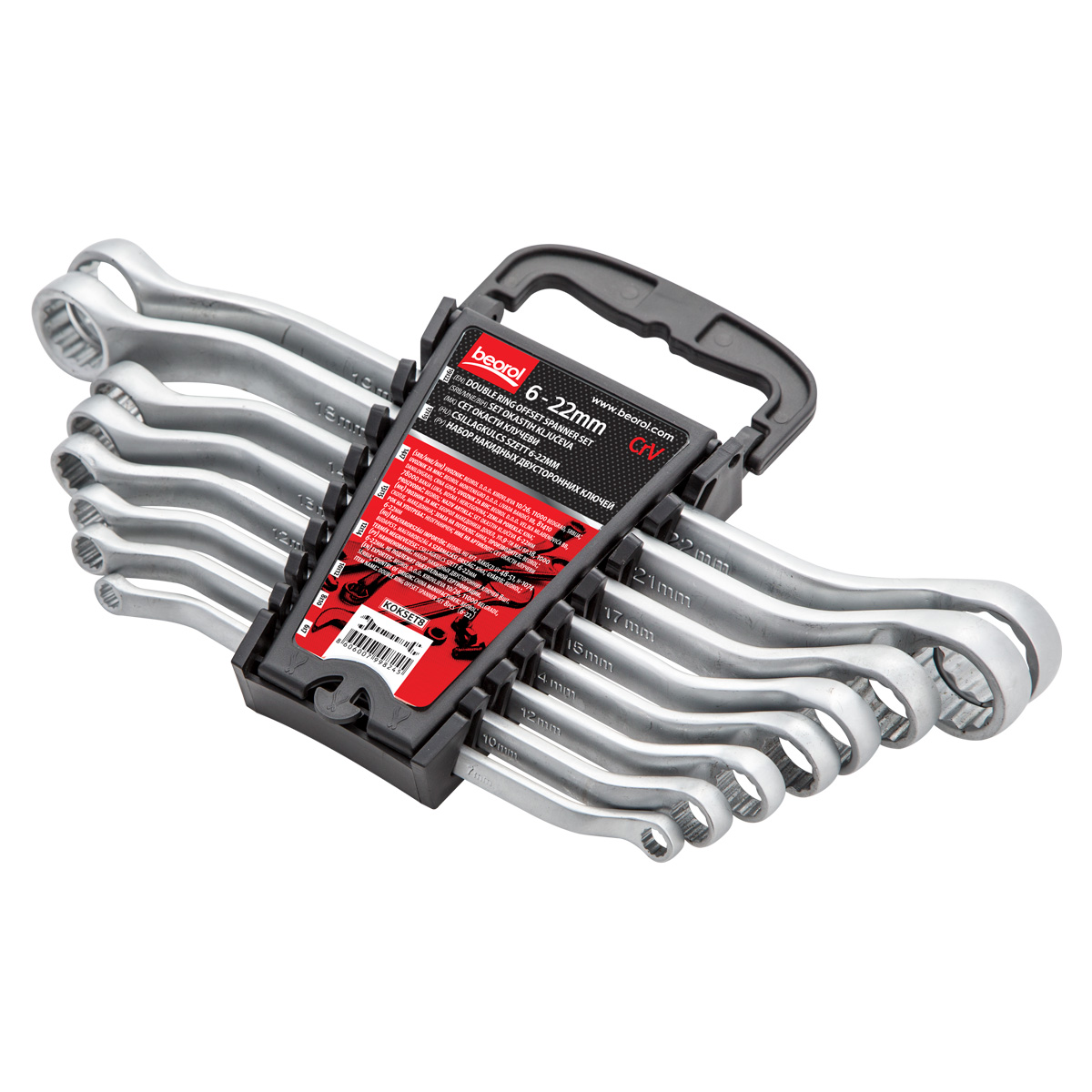 Double ring offset spanner set, 8pcs, 6-22mm KOKSET8 | Beorol d.o.o