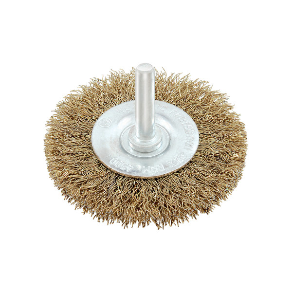 Circular brass coated wire brush for drill o100mm MCK100B Beorol d.o.o