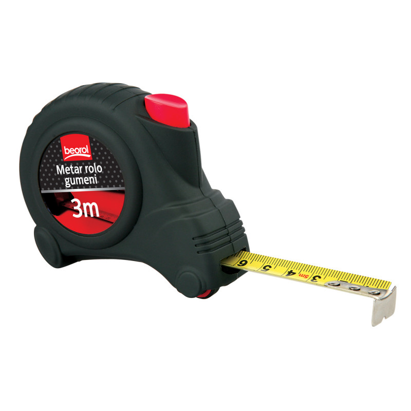 Steel Measuring Tape Roll Rubber 3m MRG3 | Beorol d.o.o